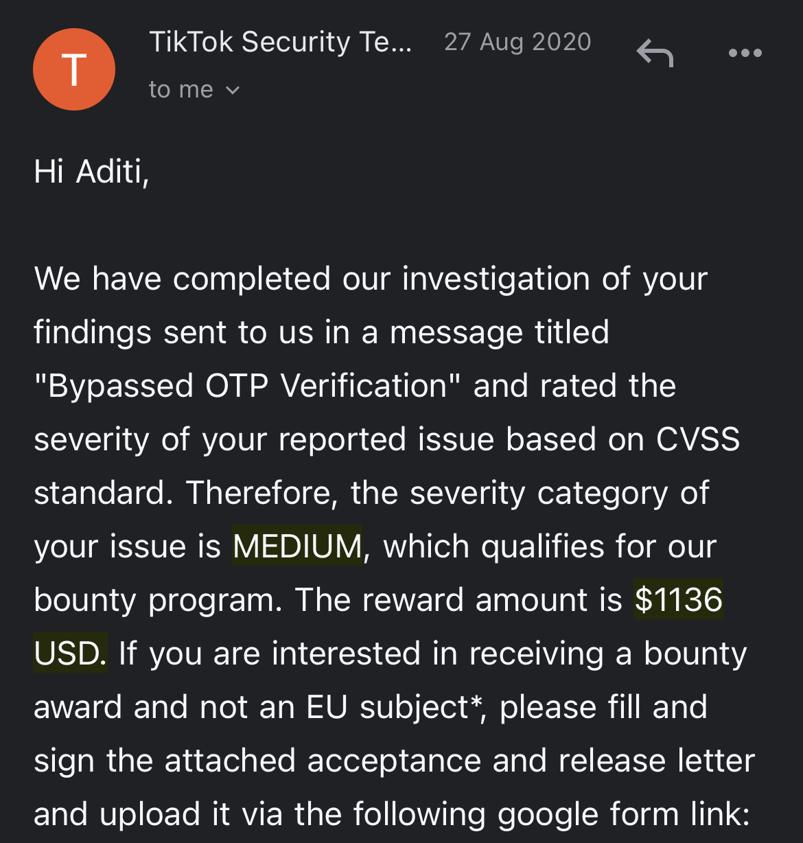 Bug Bounty Hunter | Aditi Singh | Global Indian Youth